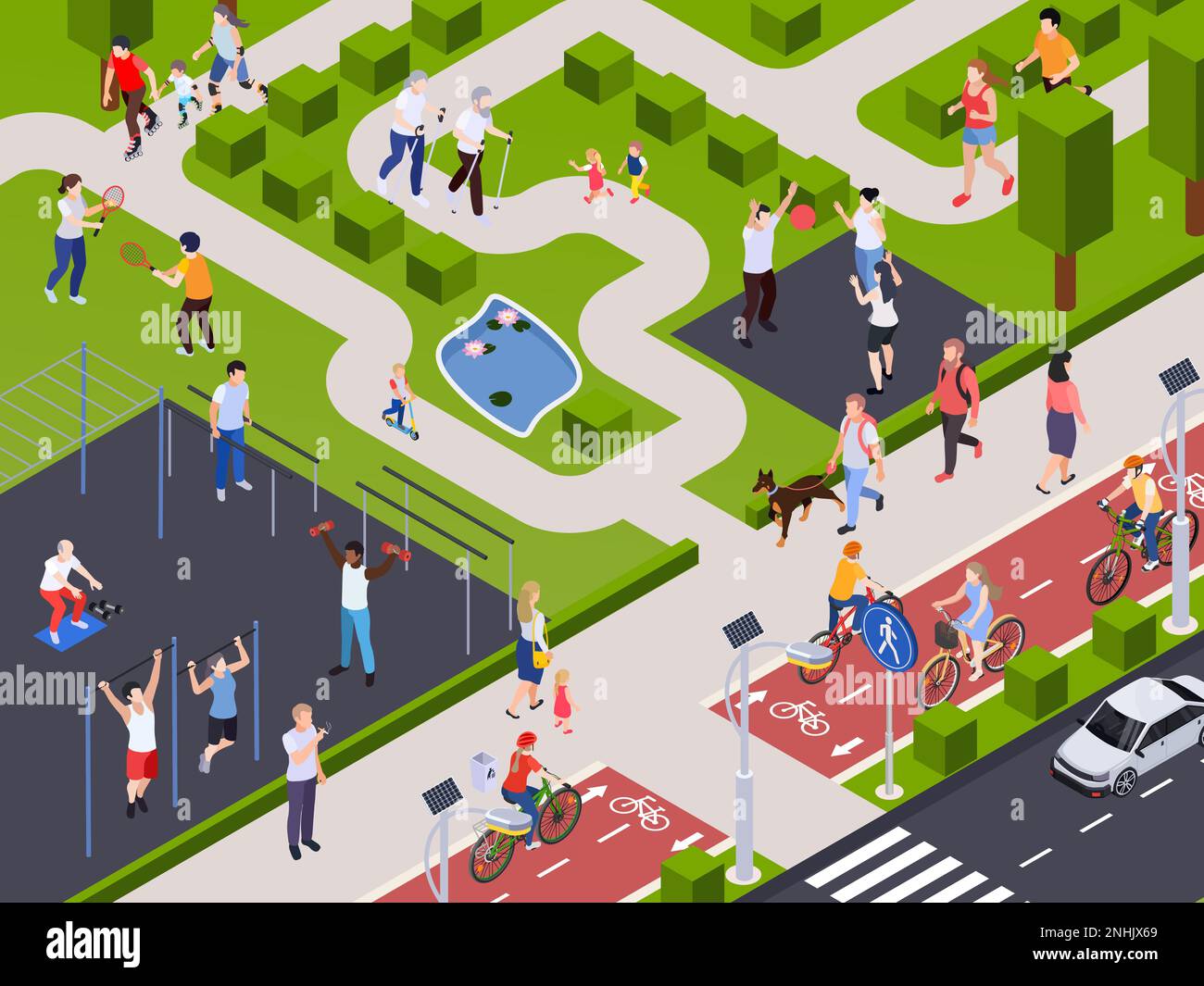 Regular sport physical activity people isometric composition with ...