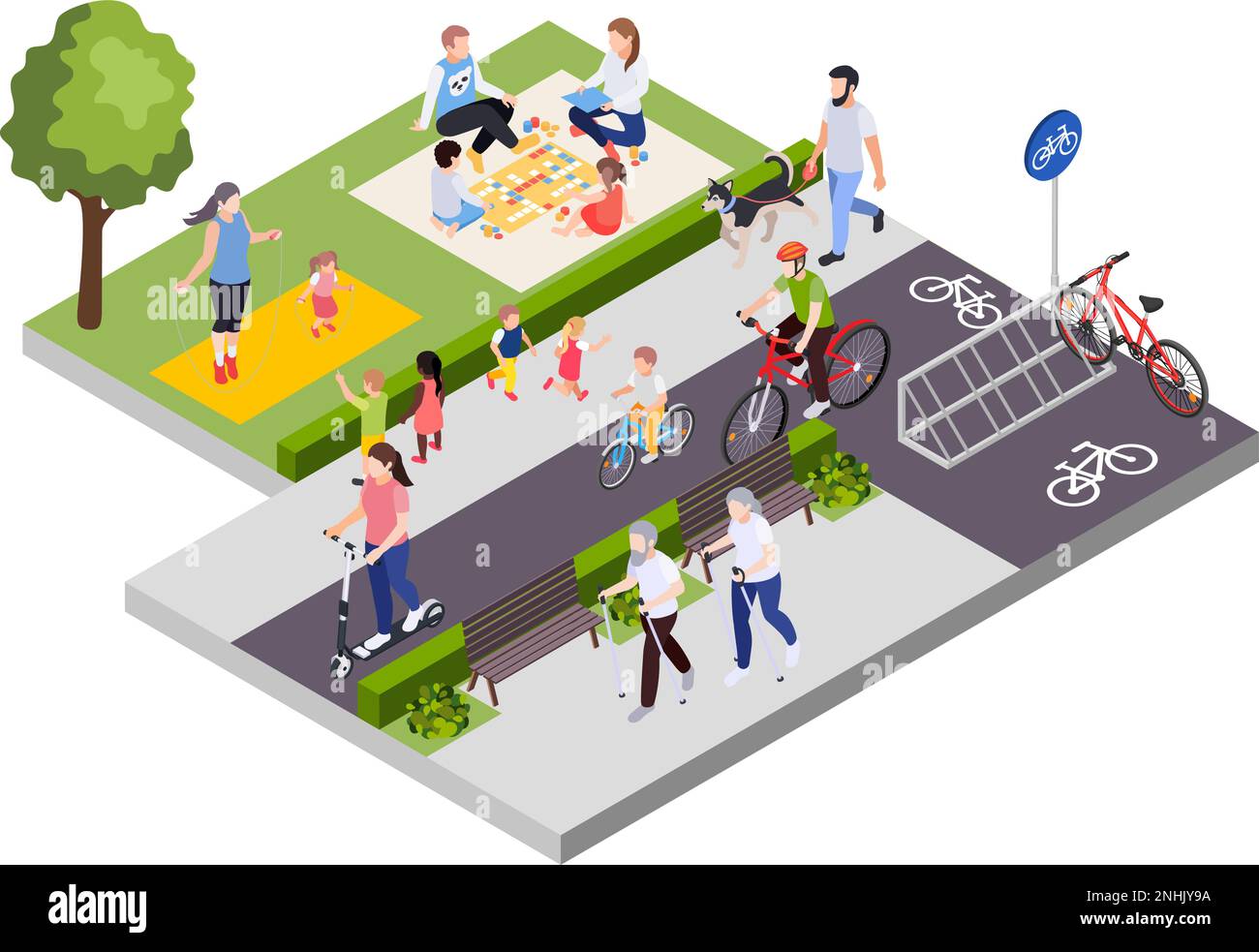 Regular sport physical activity people isometric composition with ...