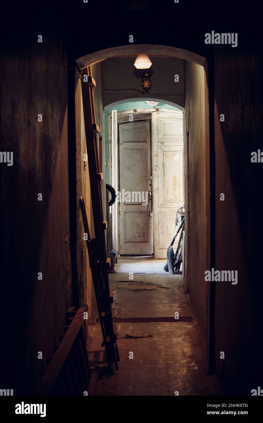 Dim lit corridor hi-res stock photography and images - Alamy