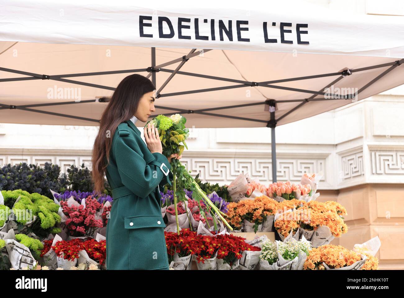 LONDON, ENGLAND: EDELINE LEE presentation in Mayfair. Models and ...