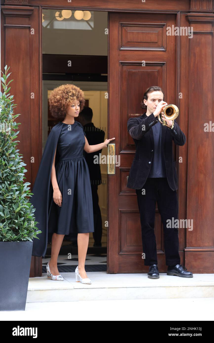 LONDON, ENGLAND: EDELINE LEE presentation in Mayfair. Models and ...