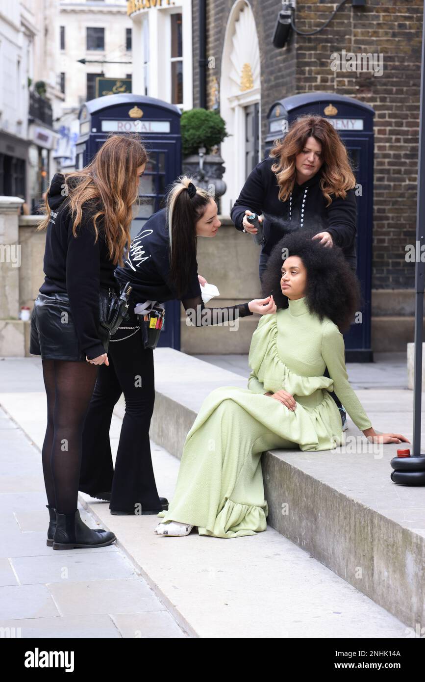 LONDON, ENGLAND: EDELINE LEE presentation in Mayfair. Models and ...