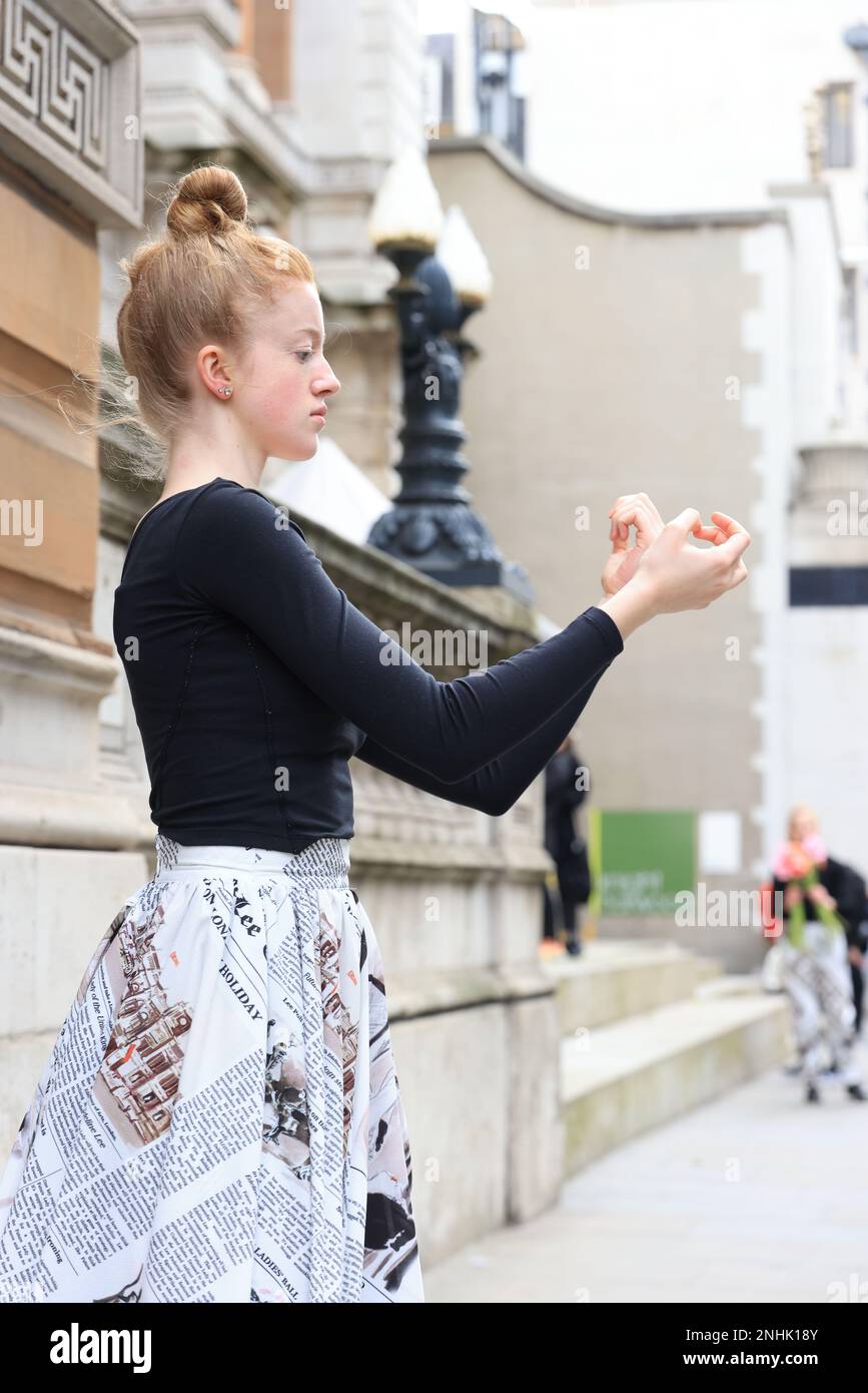 LONDON, ENGLAND: EDELINE LEE presentation in Mayfair. Models and ...