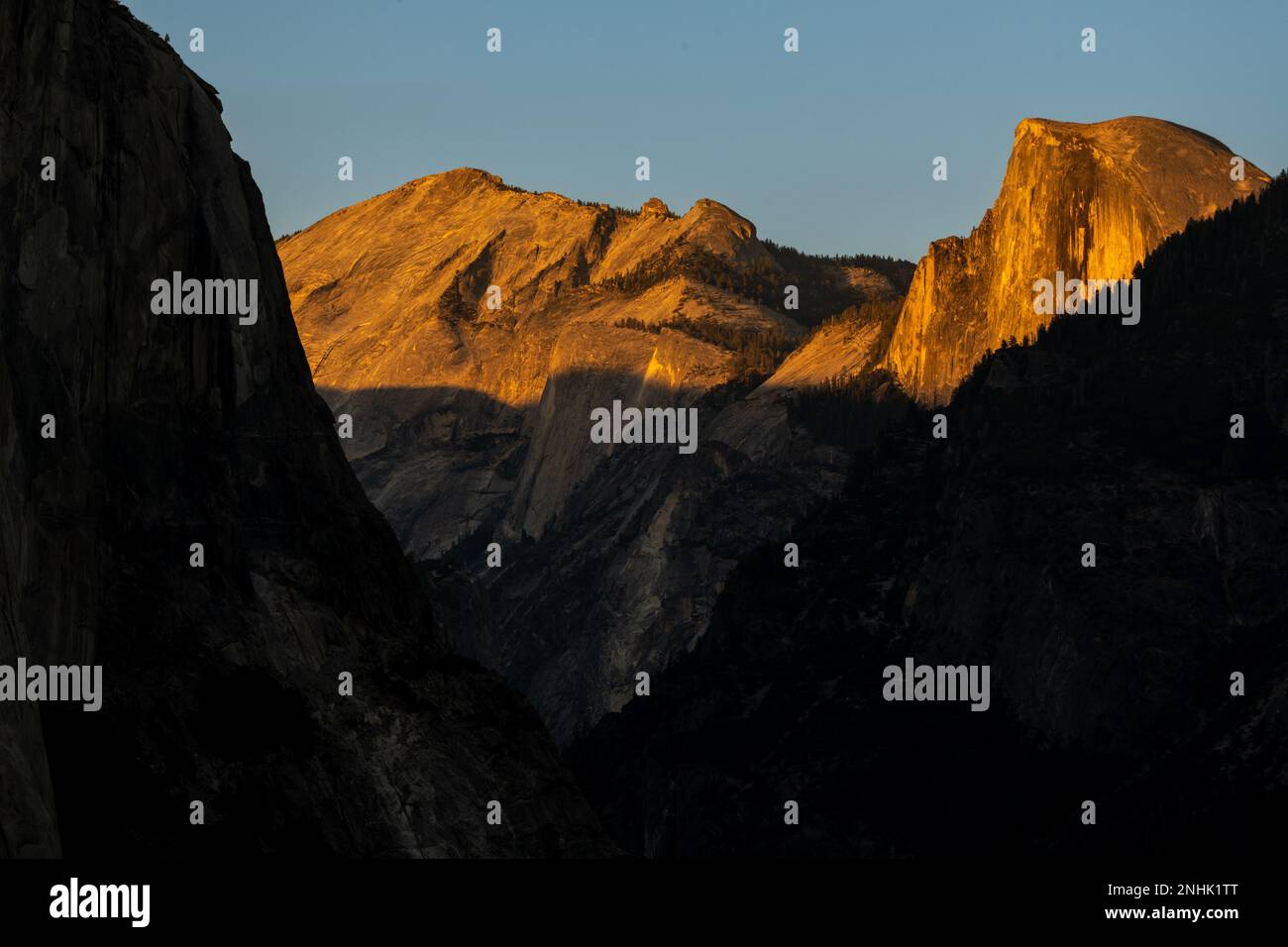 Last light of Evening Brightens Half Dome Stock Photo - Alamy