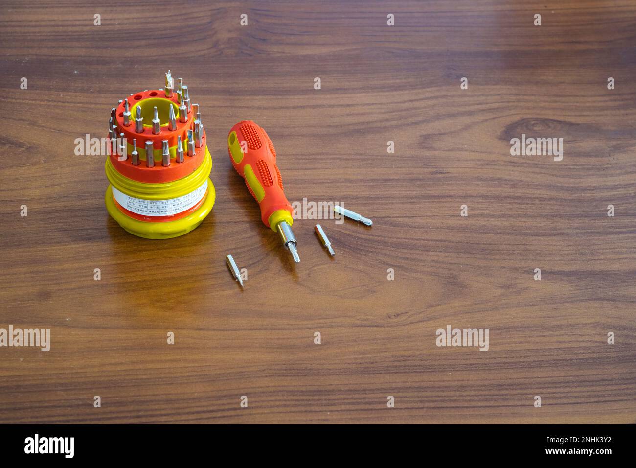 adjustable screw drive with rubber handle Stock Photo - Alamy