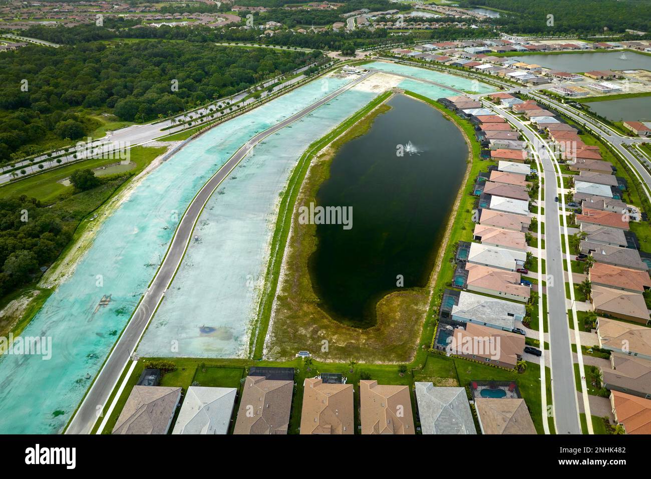 Real estate development with tightly located family houses under ...