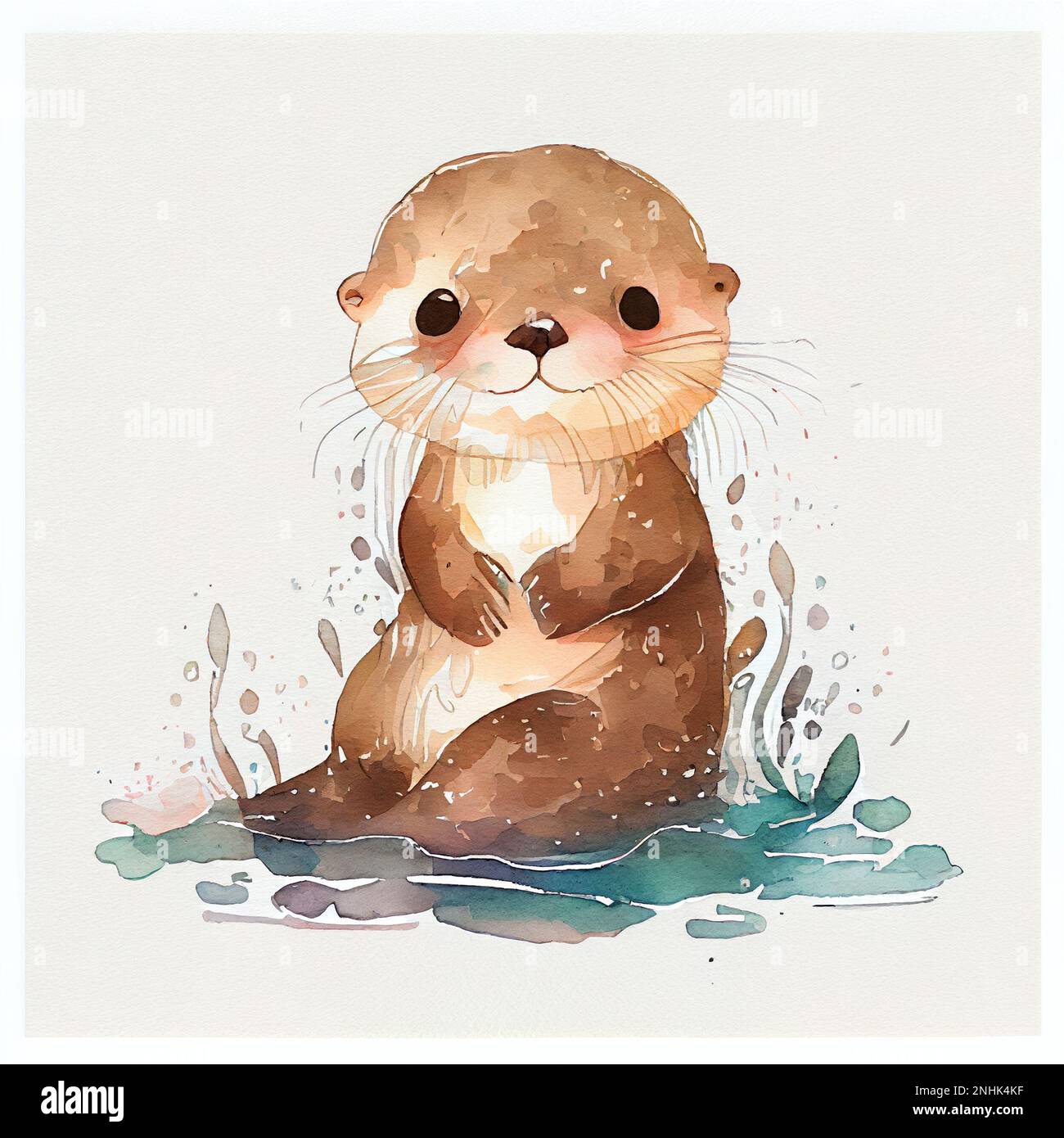Cute otter illustration hi-res stock photography and images - Alamy