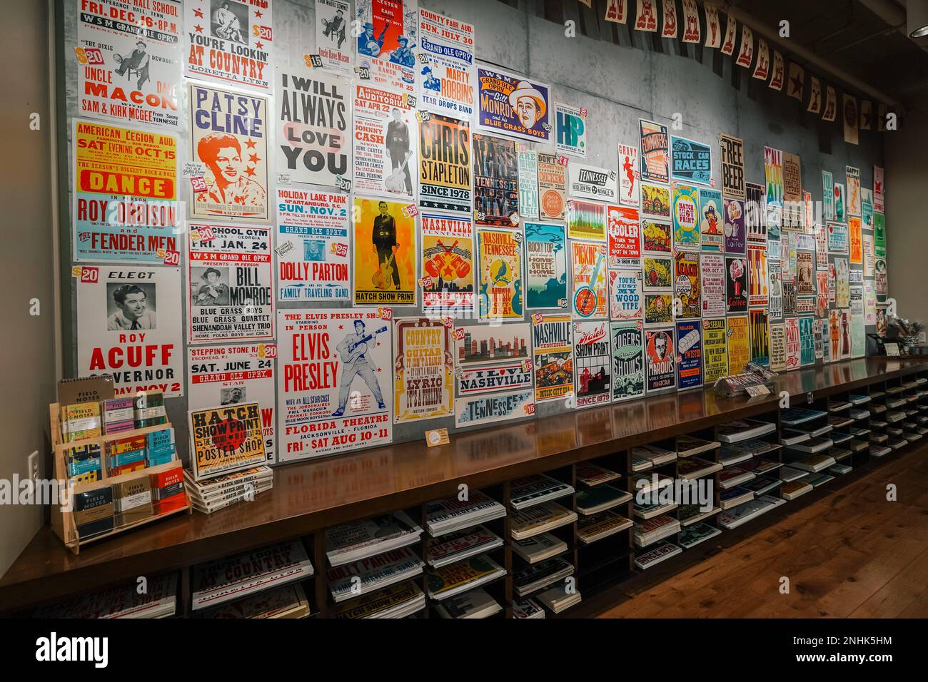 Hatch Show Print design store in Nashville TN, show cases a working ...
