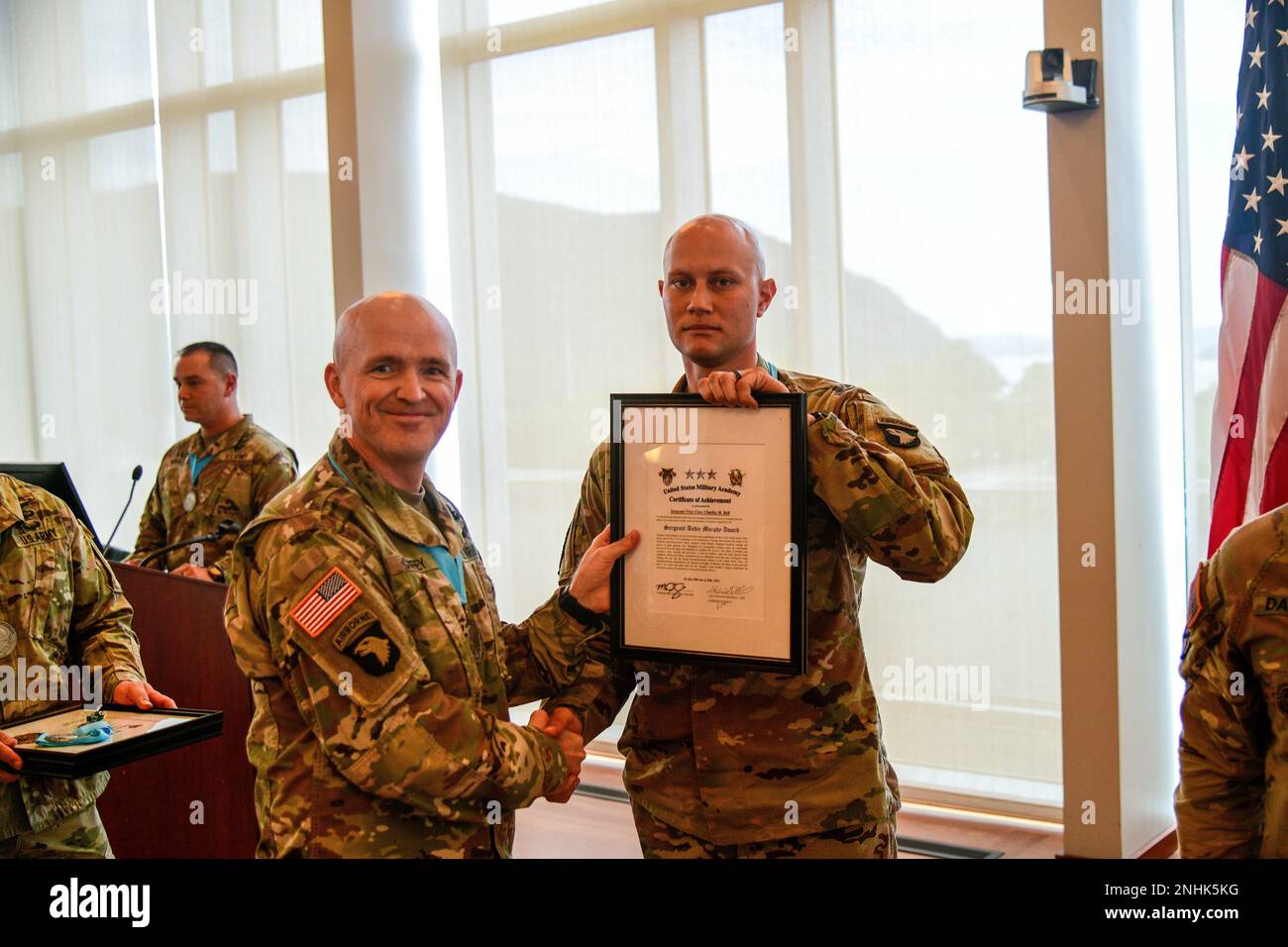 Command Sgt. Maj. Michael J. Coffey (Left), the United States Military ...