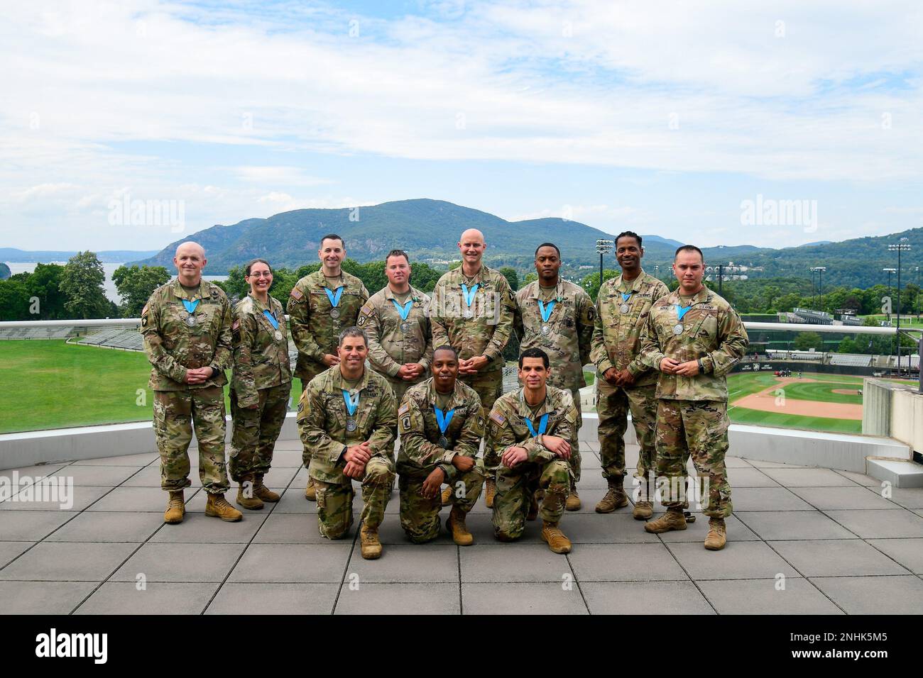 Members of the West Point Sergeant Audie Murphy Club (SAMC) welcome the ...