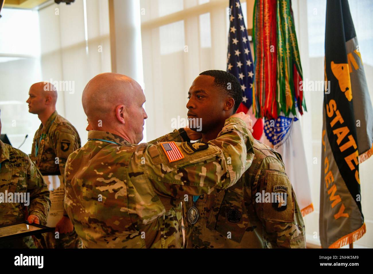 Command Sgt. Maj. Michael J. Coffey (Left), the United States Military ...
