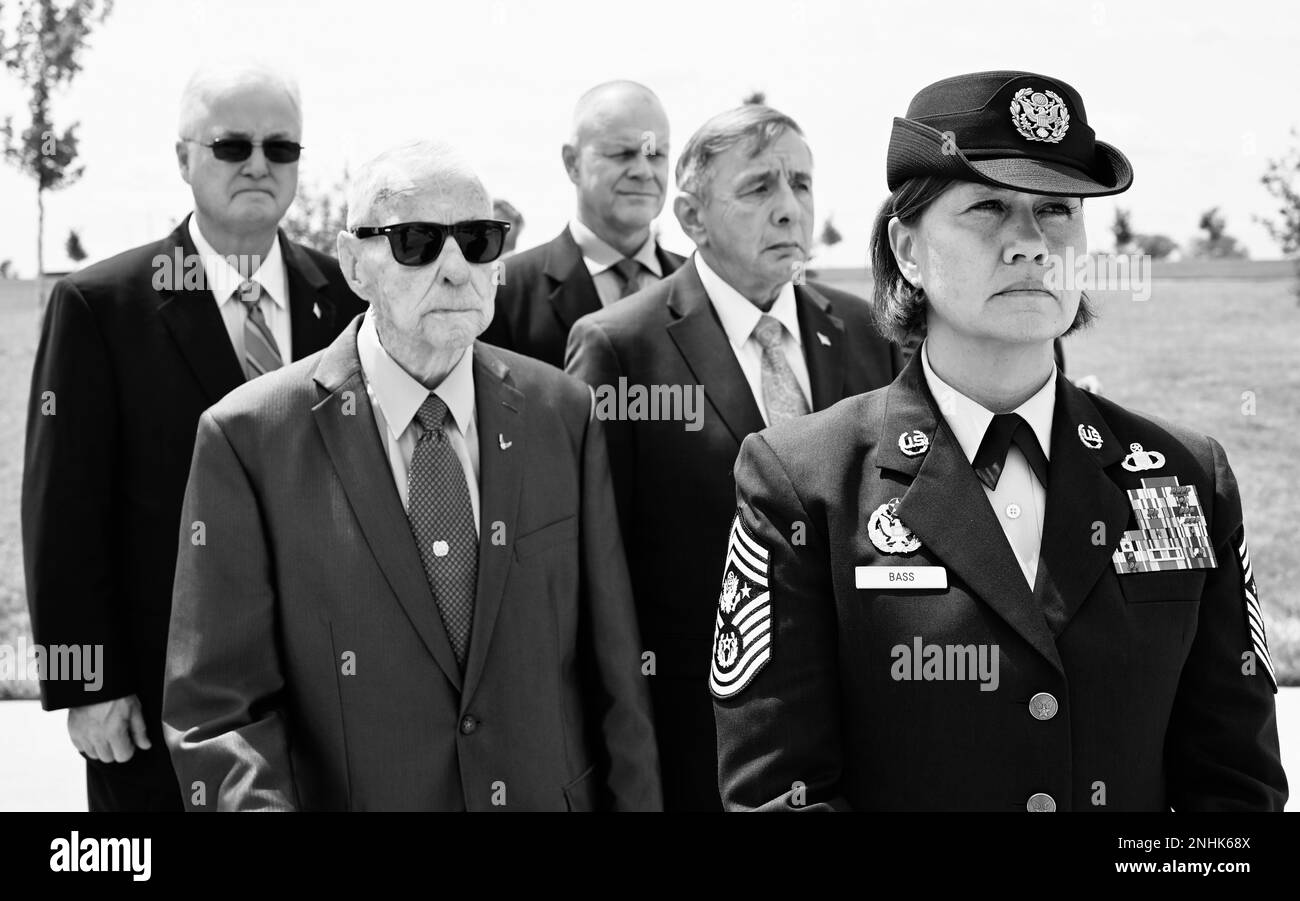 Chief Master Sgt. of the Air Force JoAnne S. Bass (right) stands in ...