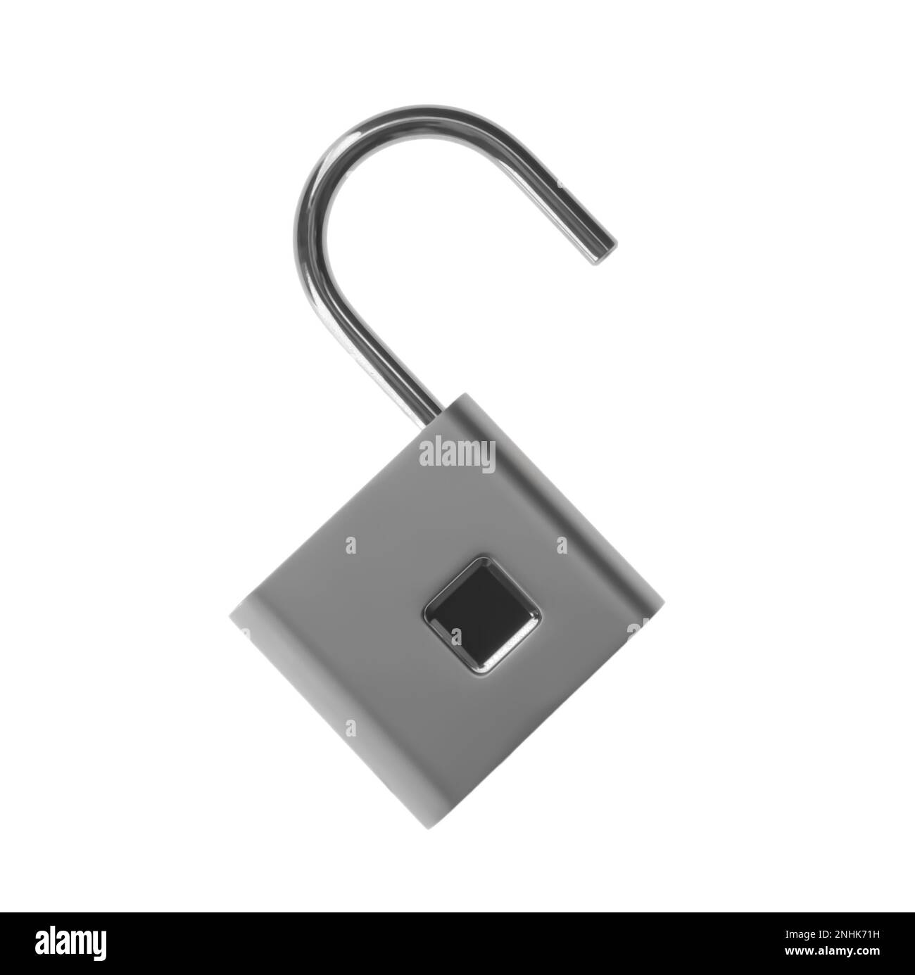 Modern padlock isolated on white. Safety and protection Stock Photo - Alamy
