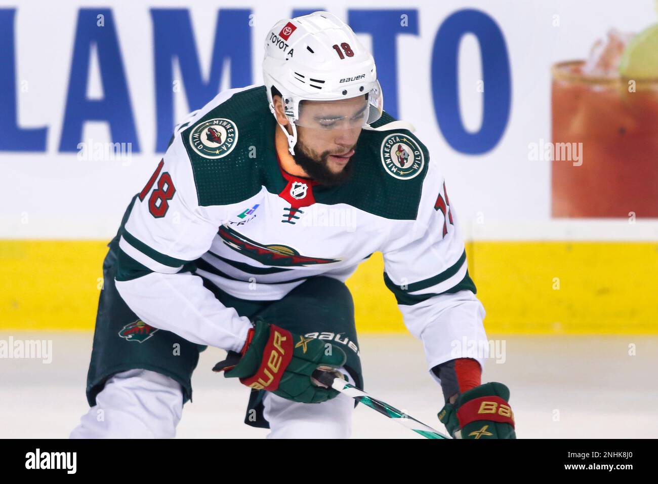 NHL profile photo on Minnesota Wild player Jordan Greenway at a game ...