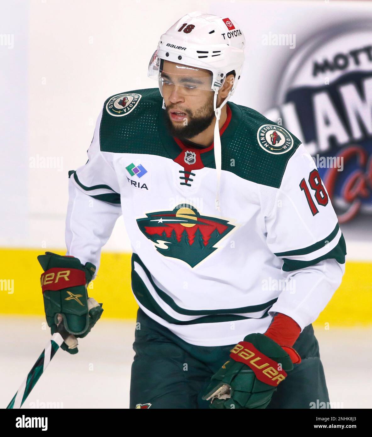 NHL profile photo on Minnesota Wild player Jordan Greenway at a game ...
