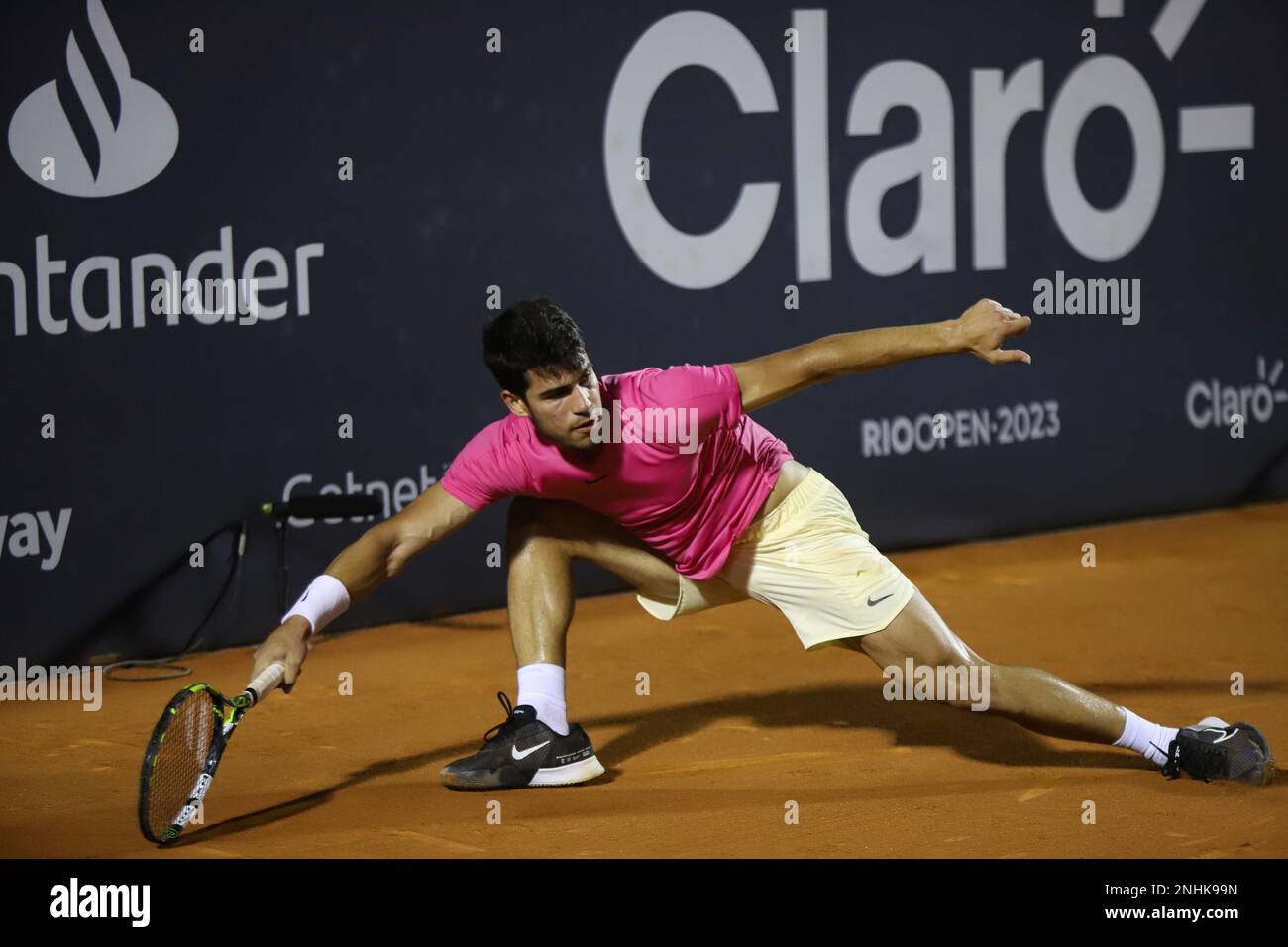 Rio de Janeiro, Brazil, 16th Feb, 2023. Jockey Club Brasileiro, ATP 500 Rio Open, Day 2; Carlos ...