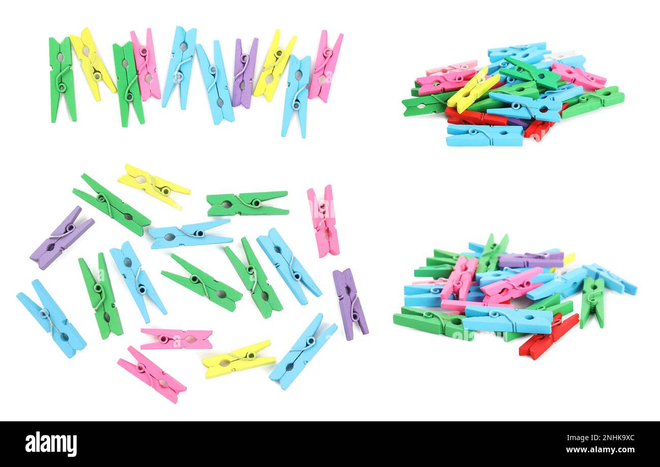 Many different clothespins on Cut Out Stock Images & Pictures - Alamy