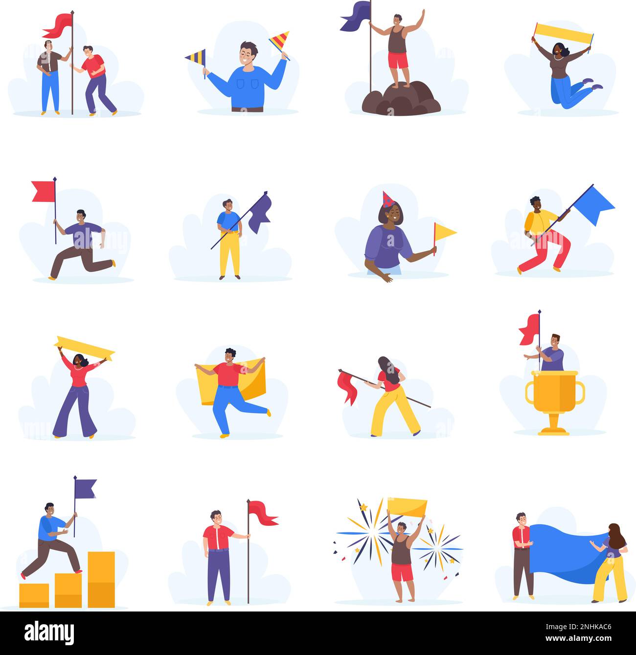 Waving placards Stock Vector Images - Alamy