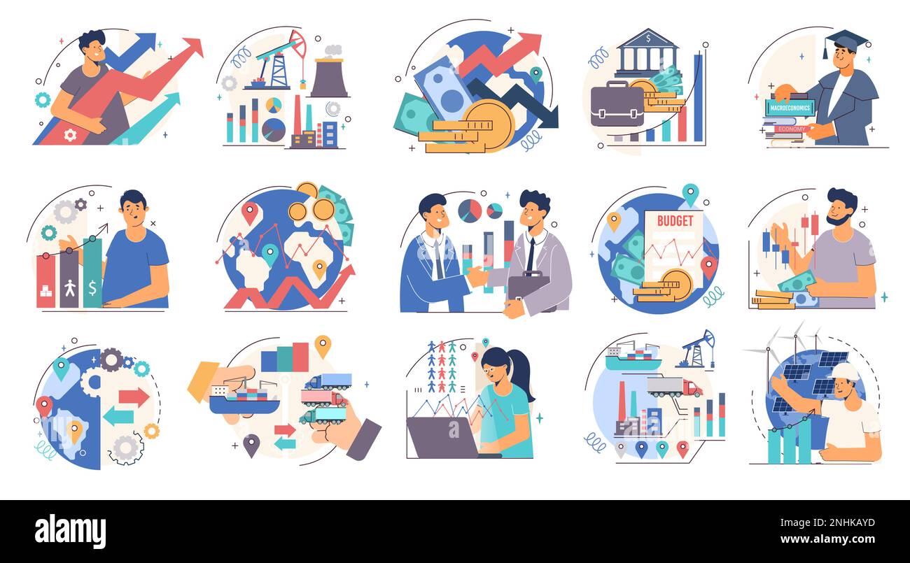 Macroeconomics vector vectors hi-res stock photography and images - Alamy