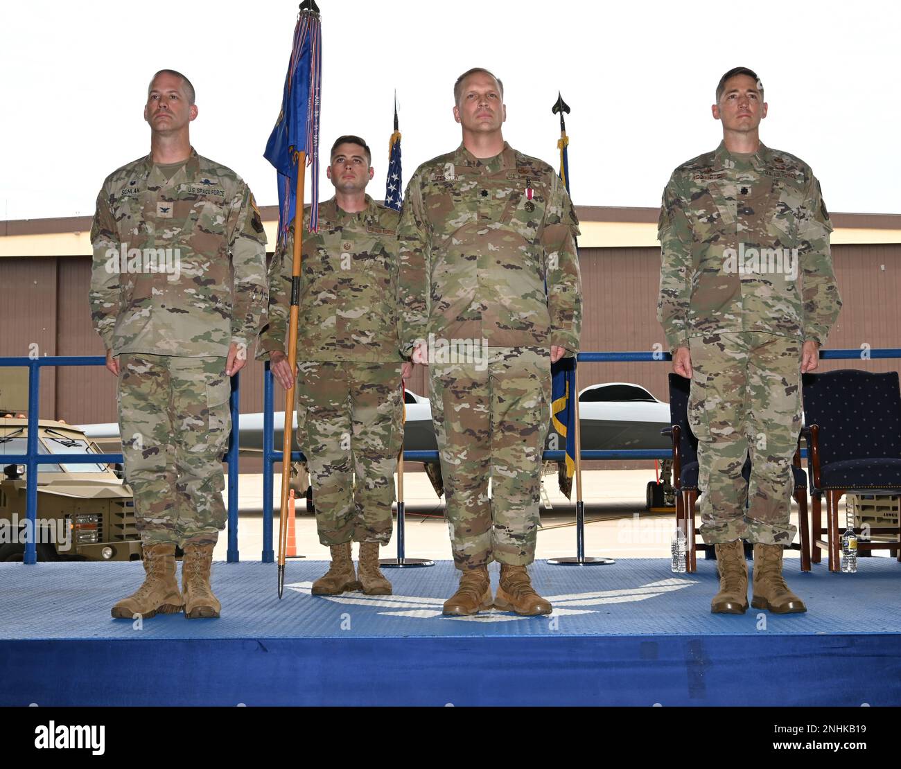 Col. Christopher Schlak, 509th Mission Support Group commander(left ...