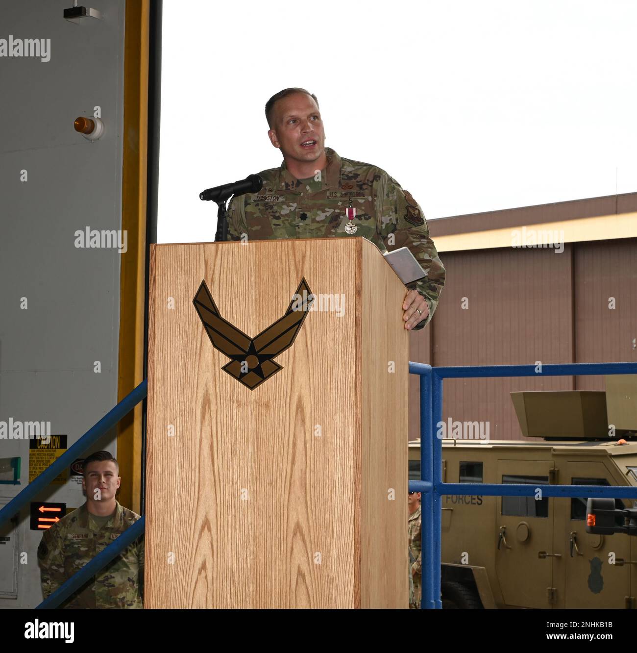 Lt. Col. Devin Sproston, 509th Bomb Wing Security Forces commander ...