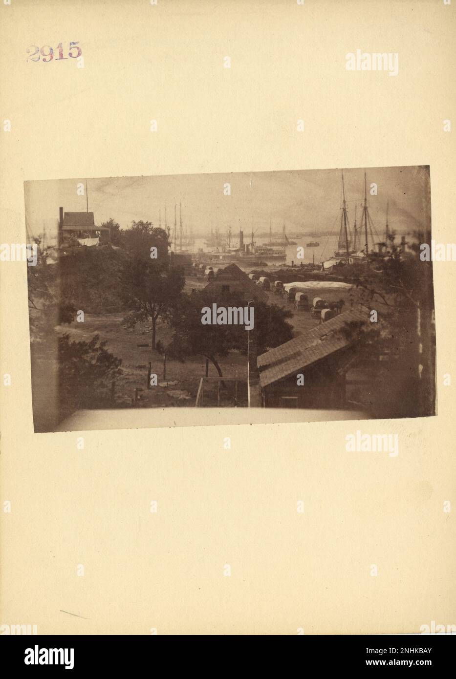 Wharf at City Point, Virginia 19th Century Mathew Brady, Quartermaster ...