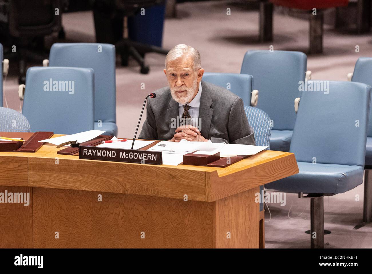 Political activist and former CIA officer Raymond McGovern speaks ...