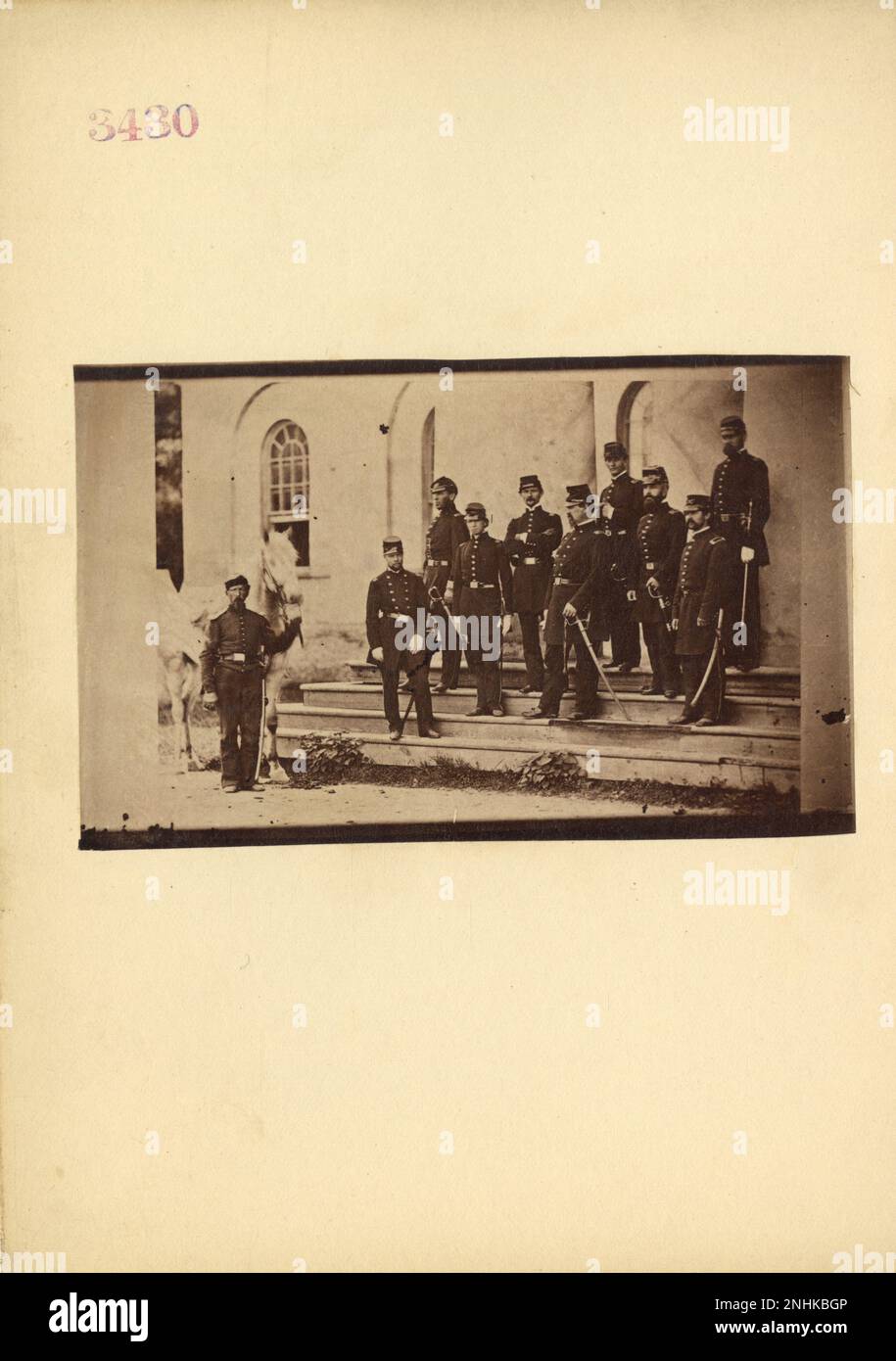 Gen. Irvin McDowell and staff of eight 19th Century Mathew Brady ...