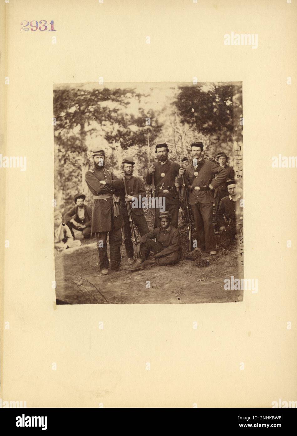 Group of Co. "D", 4th Infantry, Michigan 19th Century Mathew Brady ...