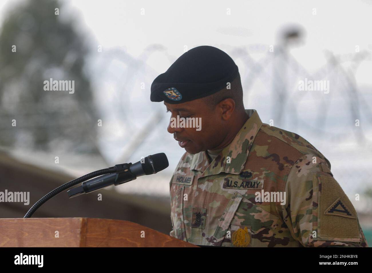 U.S. Army Command Sgt. Major James R. Holmes III, Commandant of the 7th ...