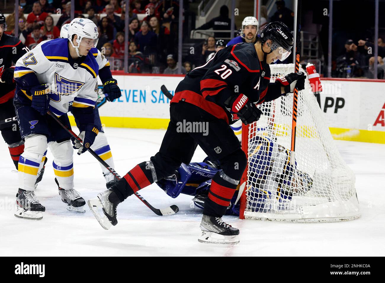 Carolina Hurricanes' Sebastian Aho (20) celebrates his goal during the ...