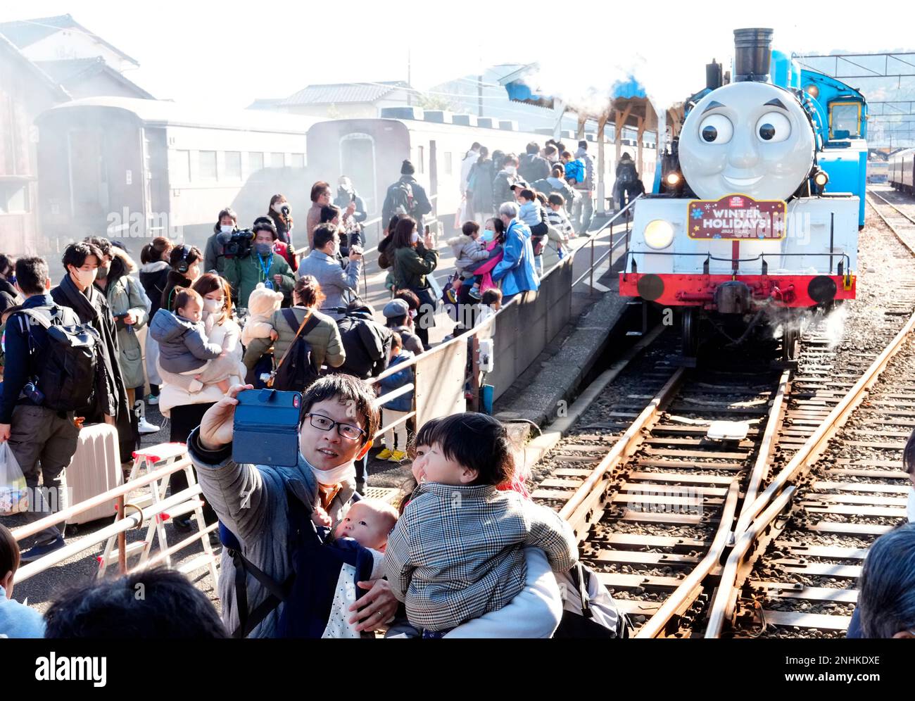 Thomas the Tank Engine is launched by Oigawa Railway Co. at the ...
