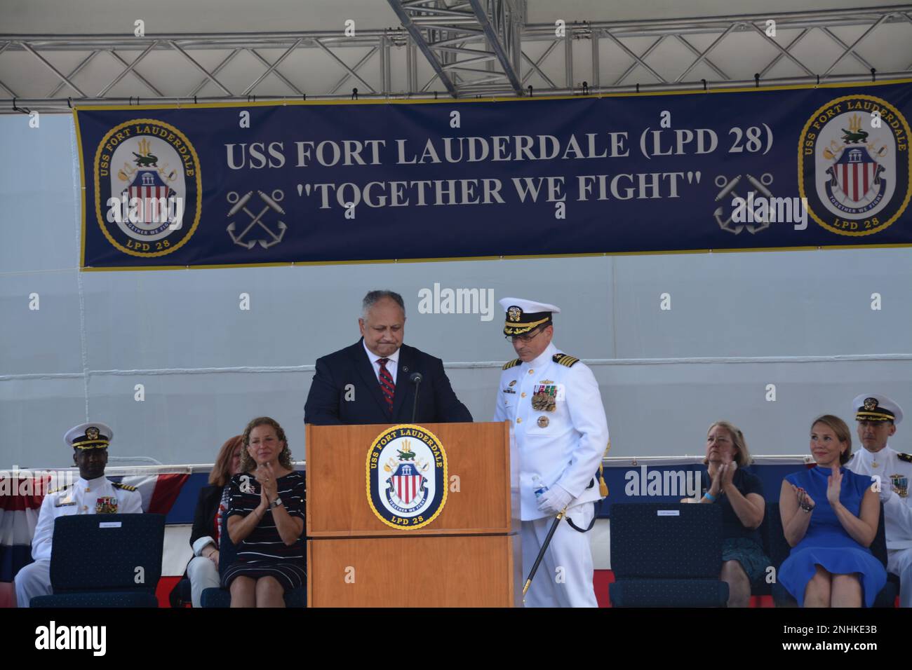 FORT LAUDERDALE, Fla. (July 30, 2022) Secretary of the Navy, The Honorable Carlos Del Toro (left ...