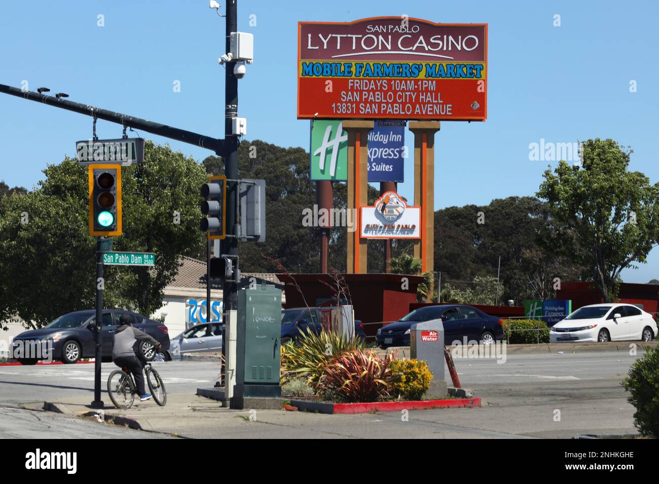 Digital billboard of Lytton San Pablo Casino seen near the freeway on ...