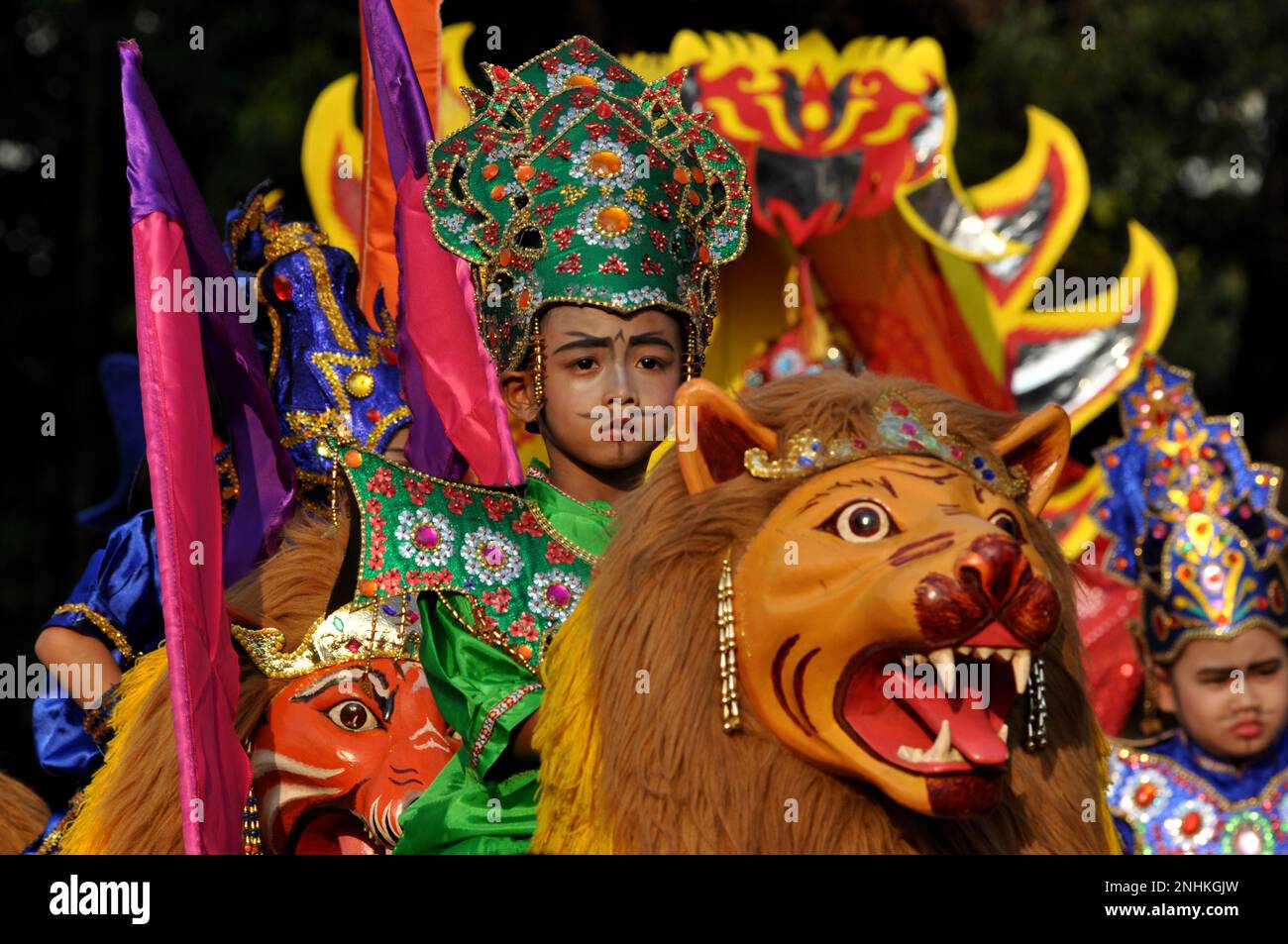 Karawang, Indonesia - July 8, 2018 : The Sisingaan tradition for the ...