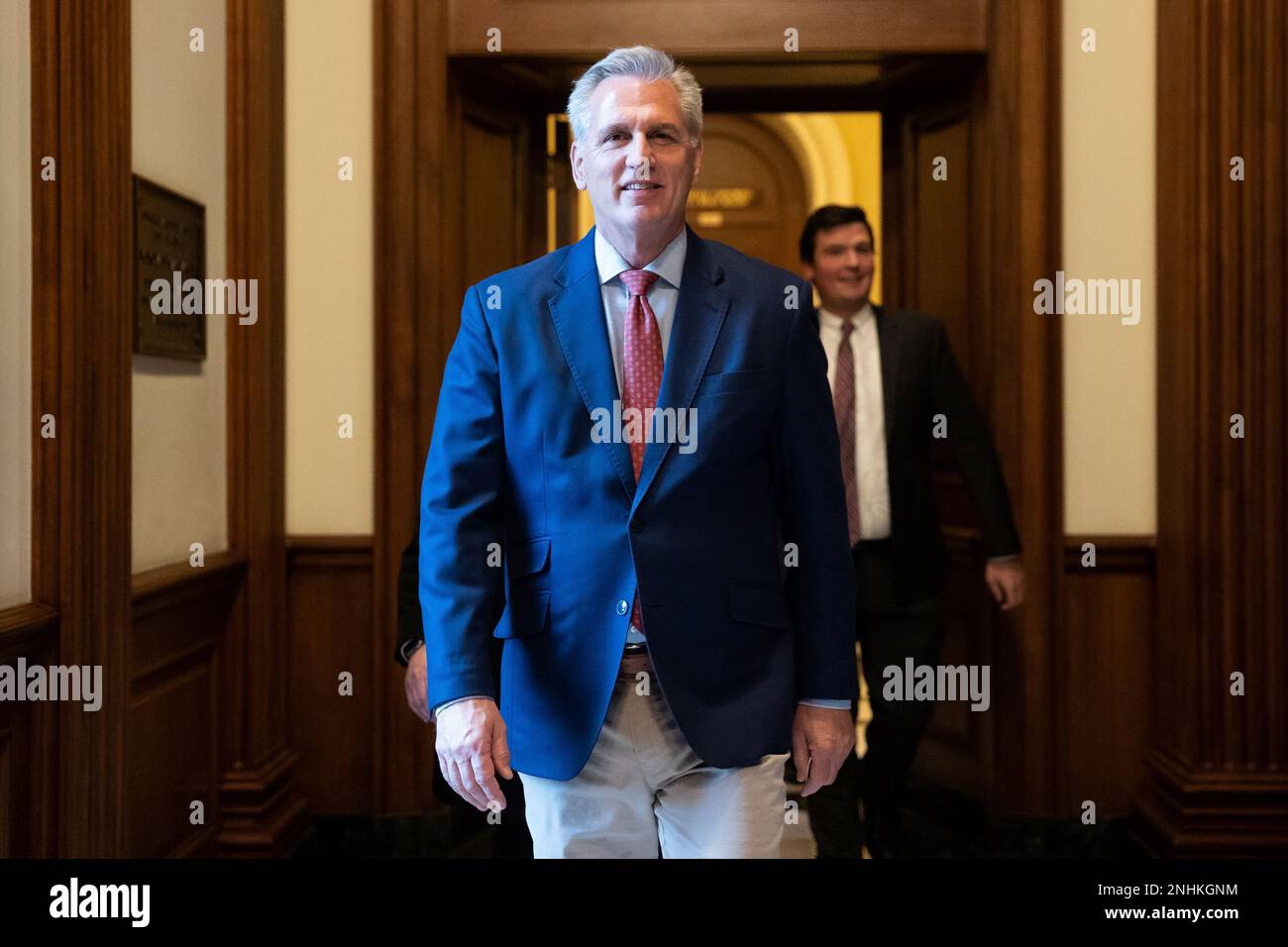 House Minority Leader Kevin McCarthy (R-Calif.) returns to his office ...
