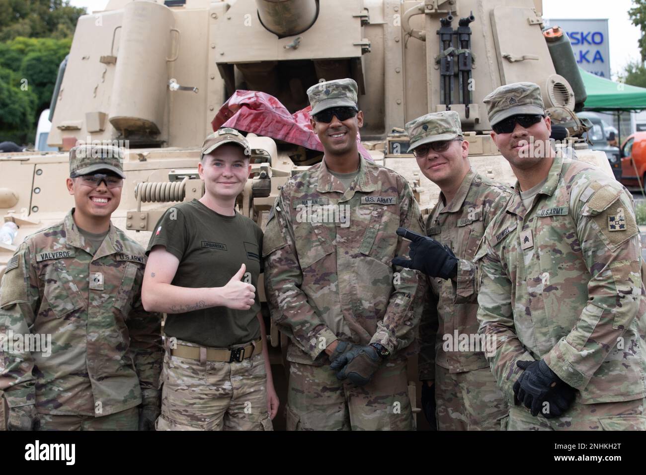 U.S. Army Section Chief Sgt. Leon Howell, Jr., right, and his team of ...