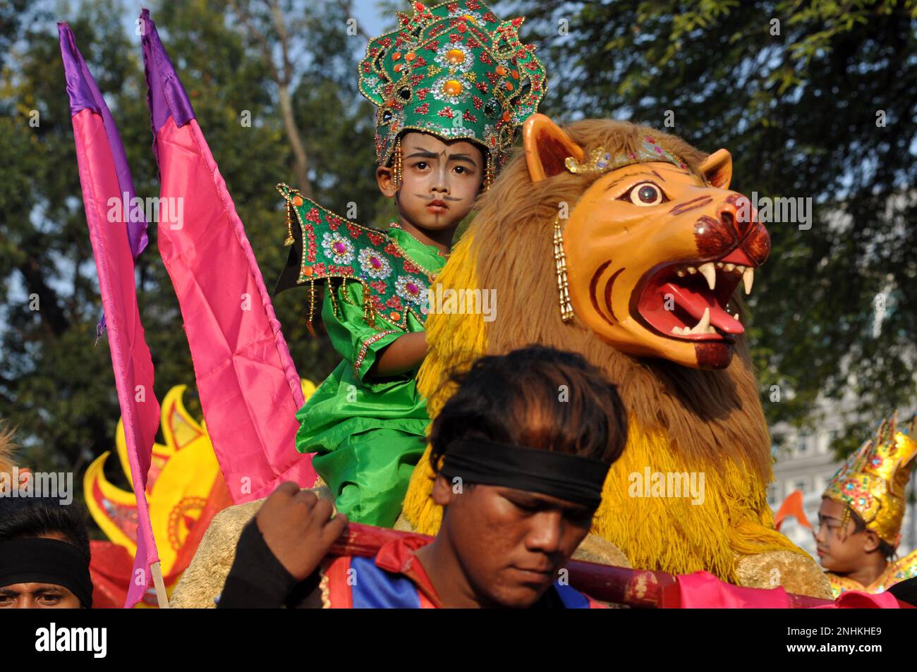 Karawang, Indonesia - July 8, 2018 : The Sisingaan tradition for the ...