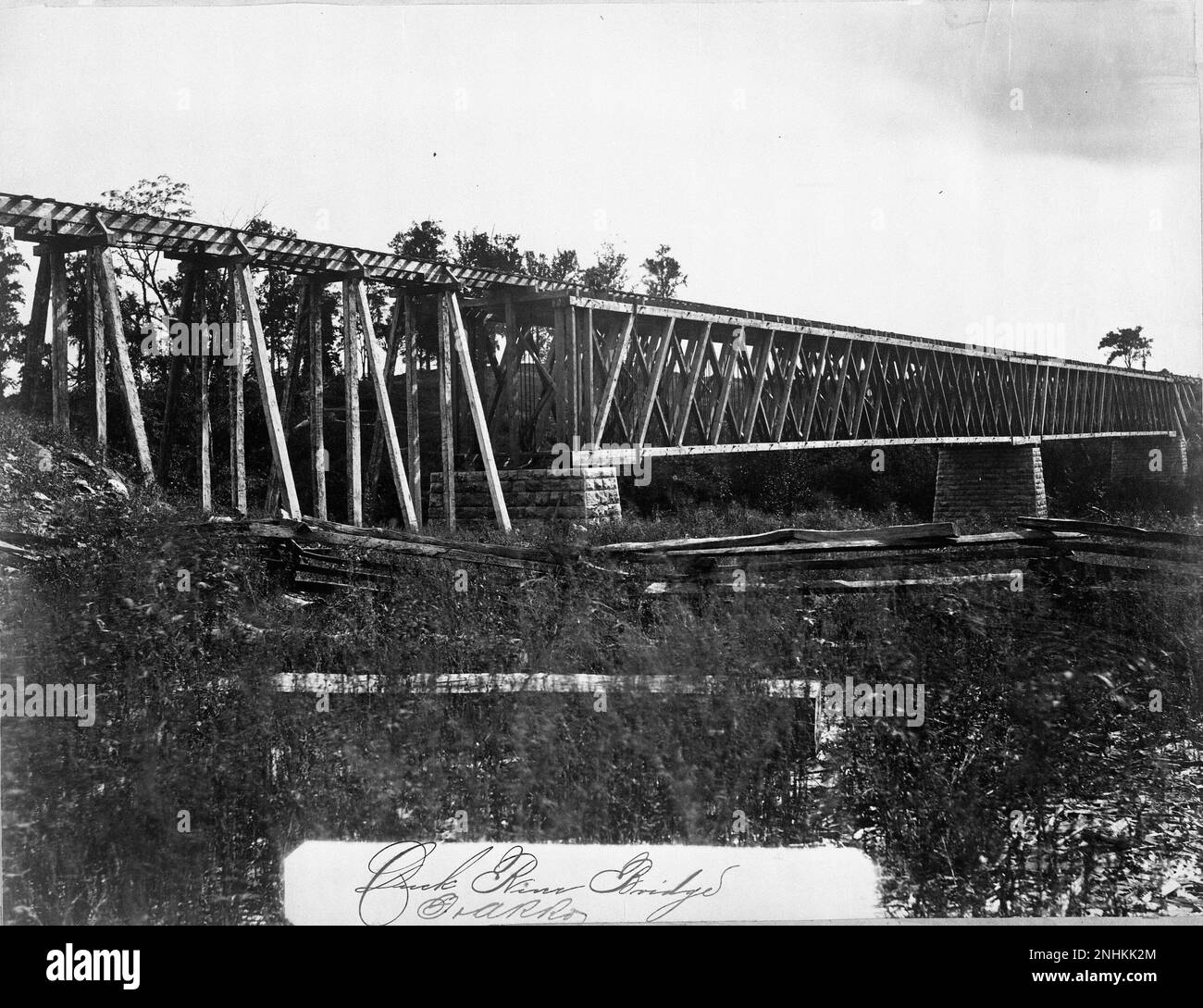 Photograph Taken During the Civil War of Duck River Bridge 19th Century ...