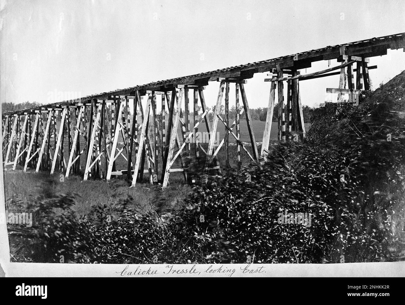 Photograph Taken During the Civil War of Caliokee Trestle 19th Century ...