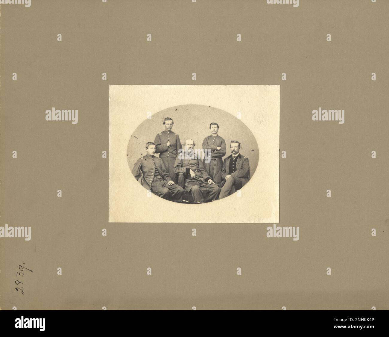 Gen. John Tilson and staff of four, unrecognized 19th Century Mathew ...