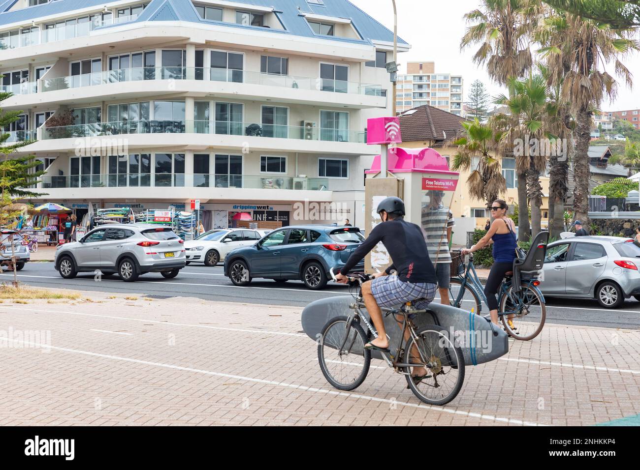 Bike carry surfboard hi-res stock photography and images - Alamy