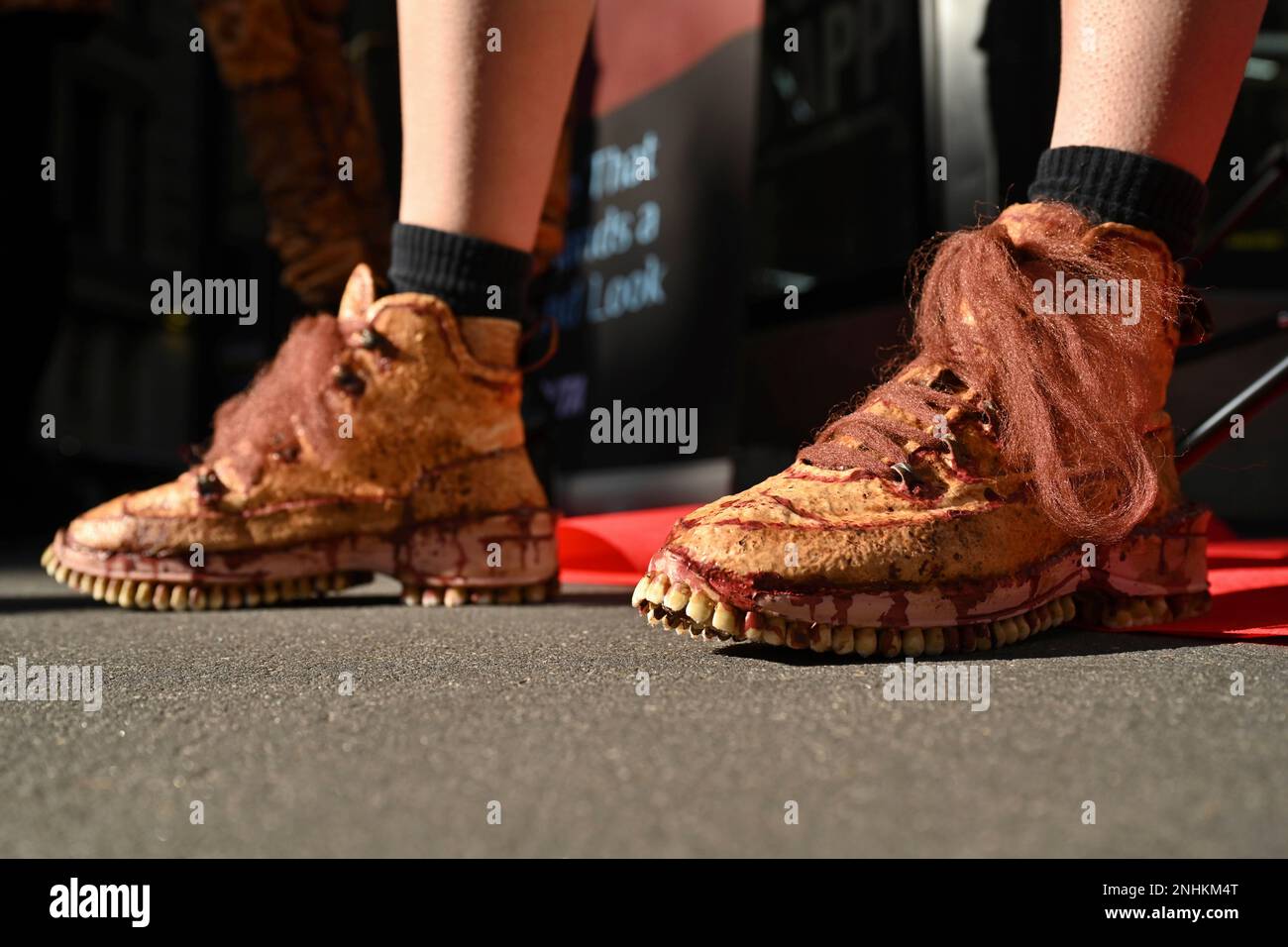 Photo by: NDZ/STAR MAX/IPx 2022 12/14/22 PETA members wear clothing ...