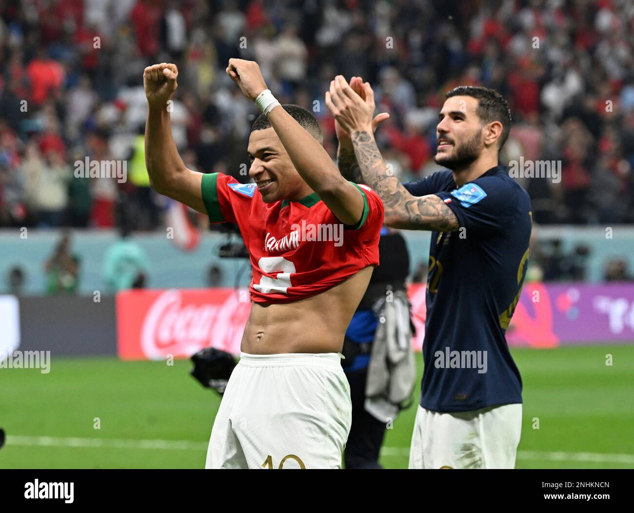 France's Kylian MBAPPE celebrates after winning the FIFA World Cup semi ...