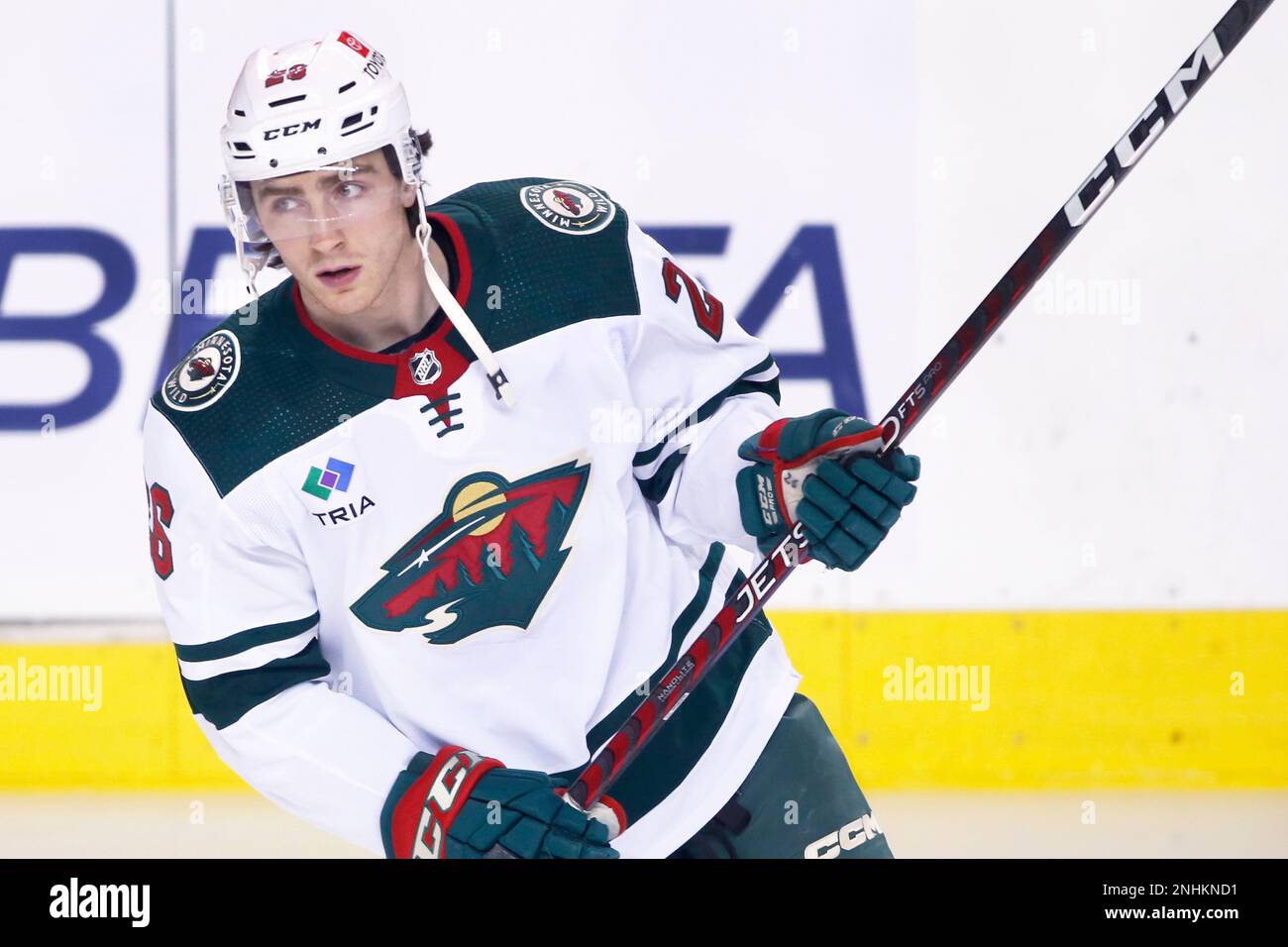 NHL profile photo on Minnesota Wild player Connor Dewar a game against ...