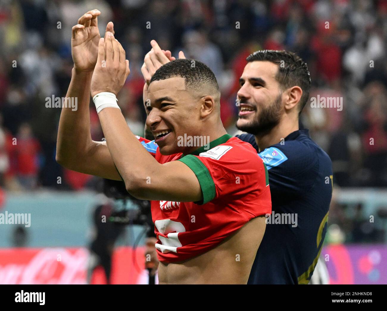 France's Kylian MBAPPE celebrates after winning the FIFA World Cup semi ...