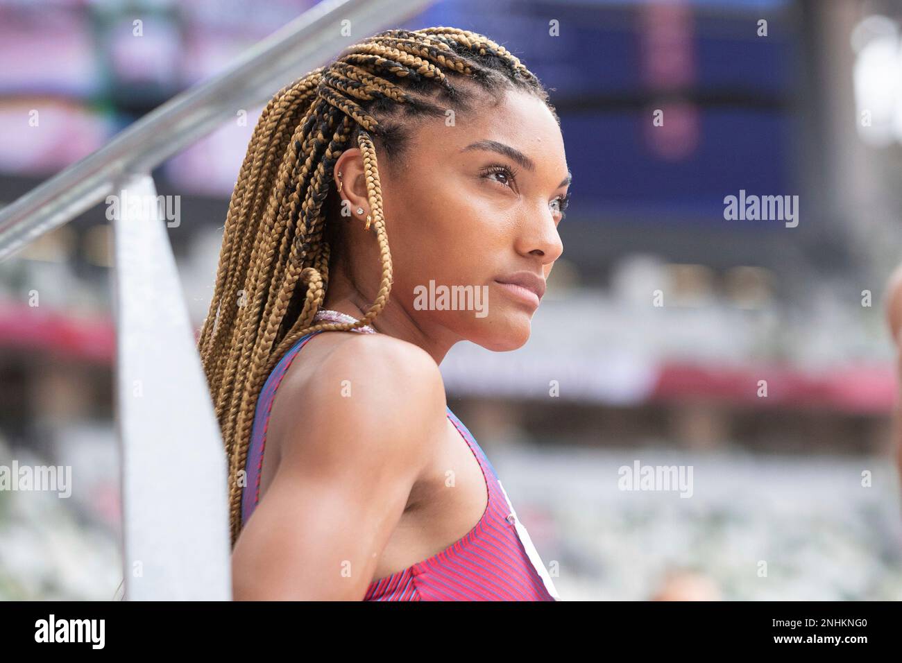 August 03, 2021: Tara Davis of United States after competing in the ...