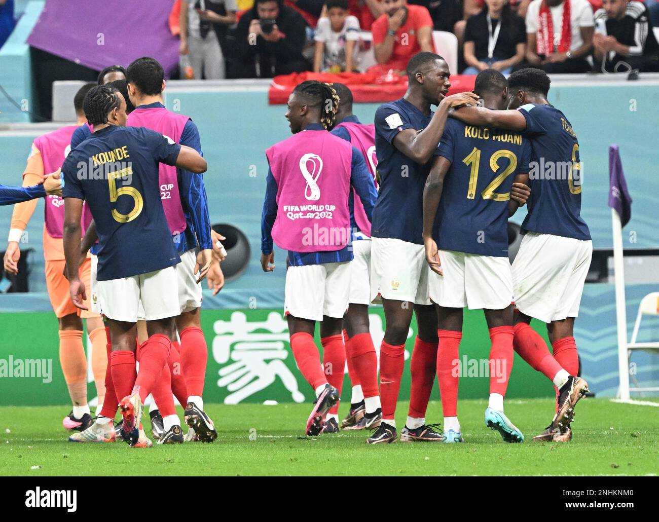 France's Randal KOLO MUANI (12) celebrates after scoring a team's ...