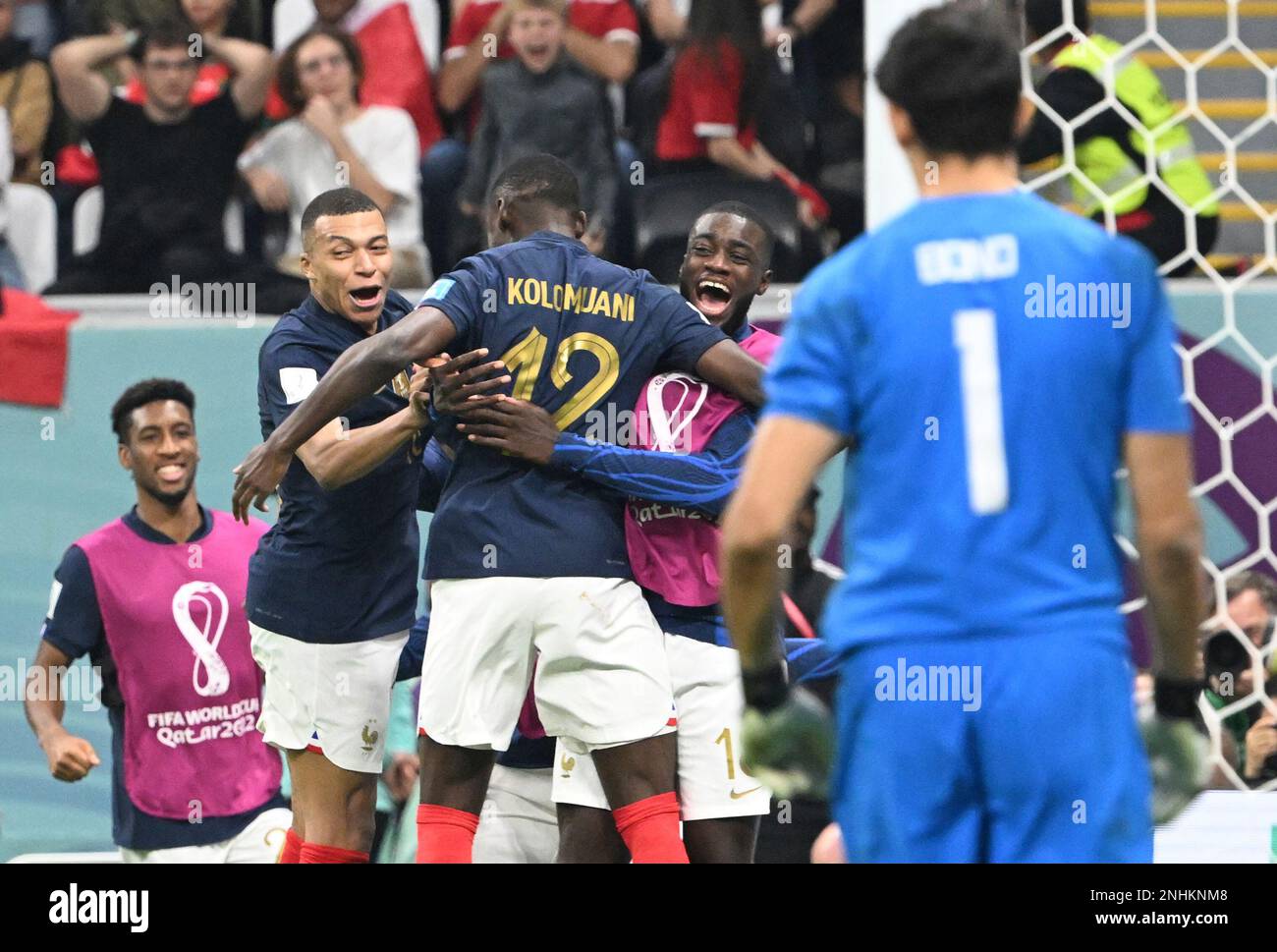 France's Randal KOLO MUANI (12) celebrates after scoring a team's ...