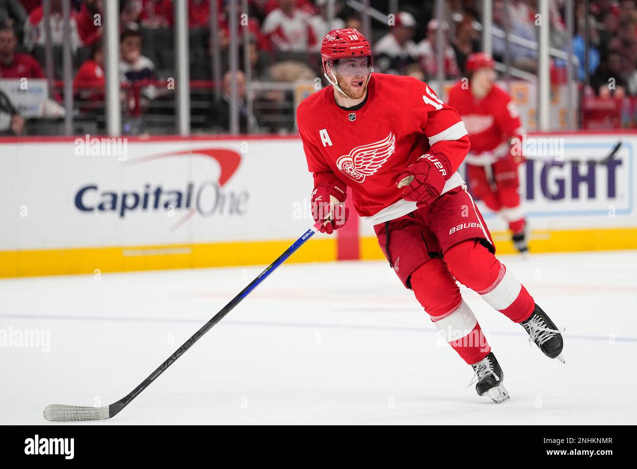 Detroit Red Wings center Andrew Copp skates against the Washington ...
